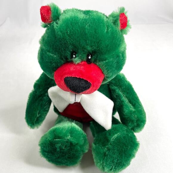 Kellytoy | Holiday | Kellytoy Green Red Holiday Beaver Plush | Poshmark